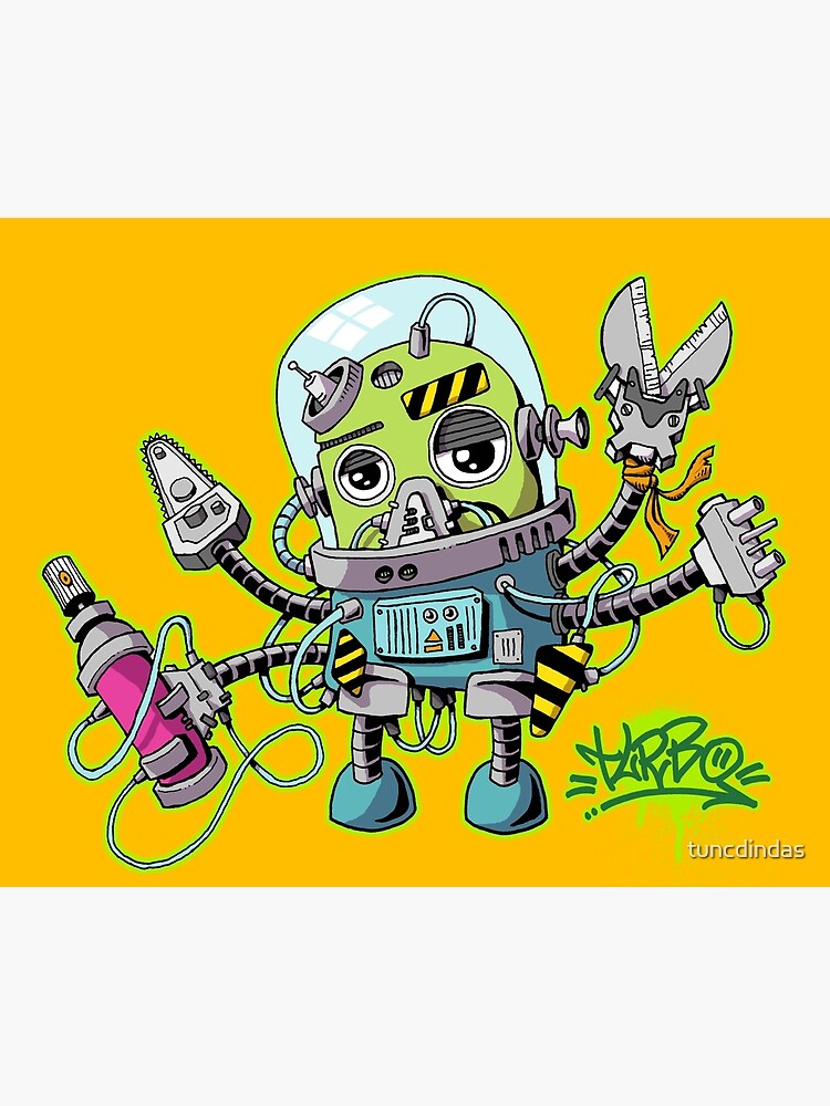 "Graffiti robot" Art Print for Sale by tuncdindas | Redbubble