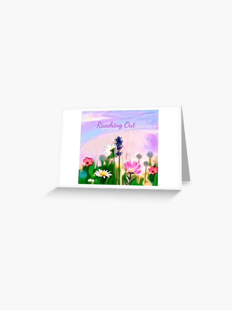 "Lavender Sky and Flowers Comforter Etc." Greeting Card for Sale by ...