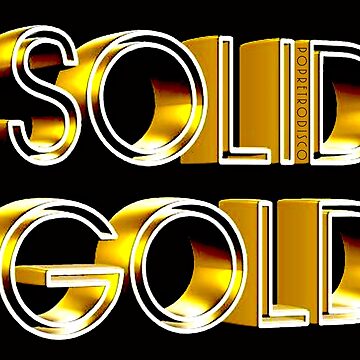 "Solid Gold 1980s TV show Pop Music Designed by PopRetroDisco" Sticker ...