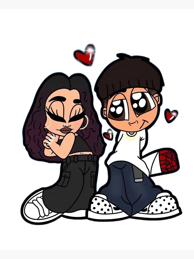 "cute cartoon couple style " Poster for Sale by jacquelyn910 | Redbubble
