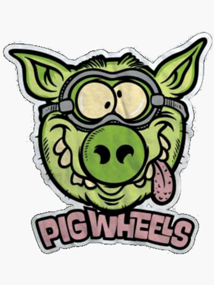 "Pig Wheels Toxic" Sticker for Sale by scarym0nk3yman | Redbubble