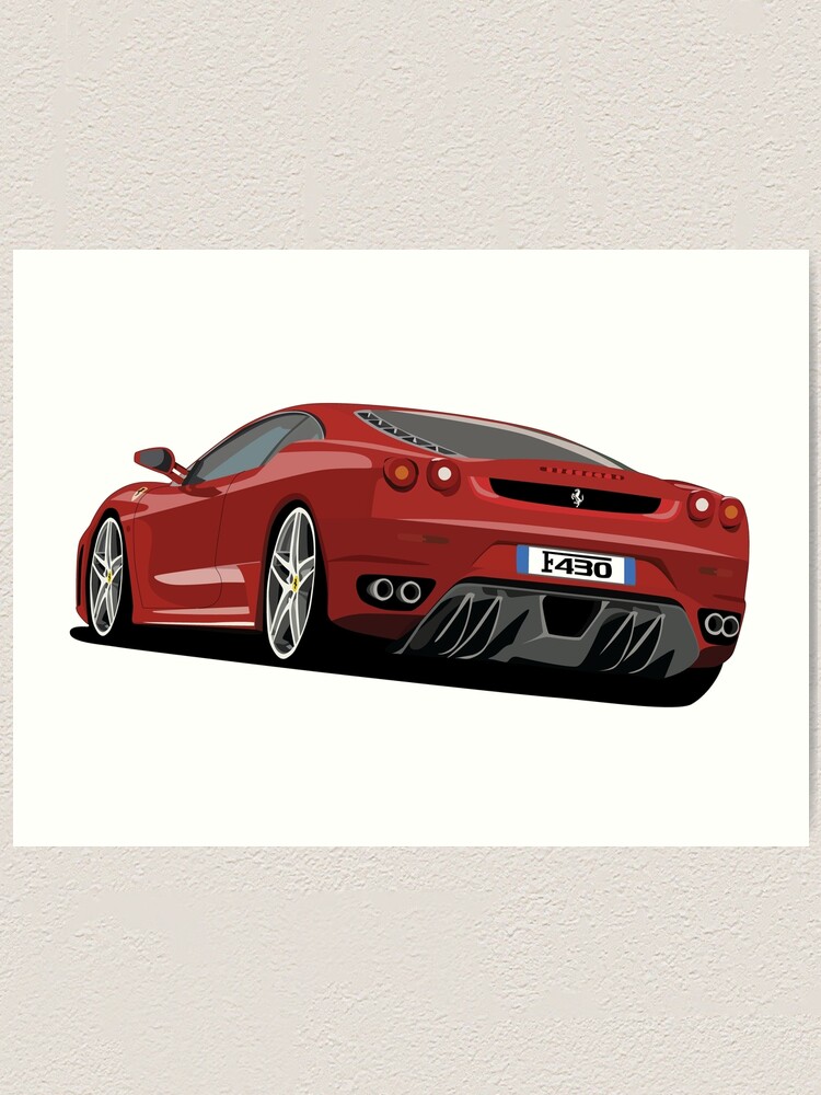"Ferrari F430 Cartoon" Kunstdruck von ToonMyRide | Redbubble