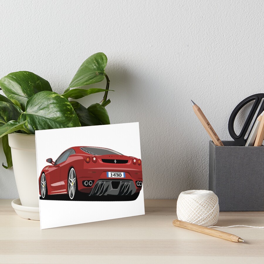 "Ferrari F430 Cartoon" Art Board Print by ToonMyRide | Redbubble