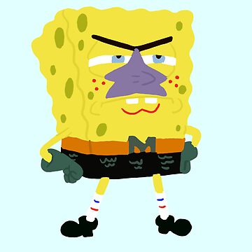 "Spongebob as Mermaid Man" Sticker for Sale by vpittore | Redbubble