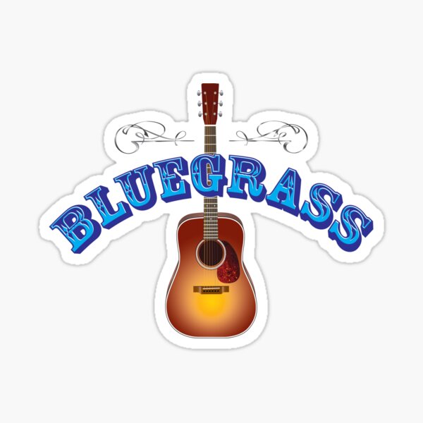 "Bluegrass Guitar" Sticker for Sale by iAmAnAstronaut- | Redbubble
