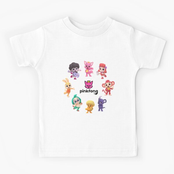 "Pink fong and Friends " Kids T-Shirt for Sale by Kavindu Prabashwara ...