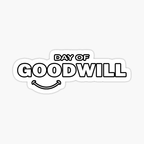 "Day Of Goodwill" Sticker for Sale by GroovyHani | Redbubble