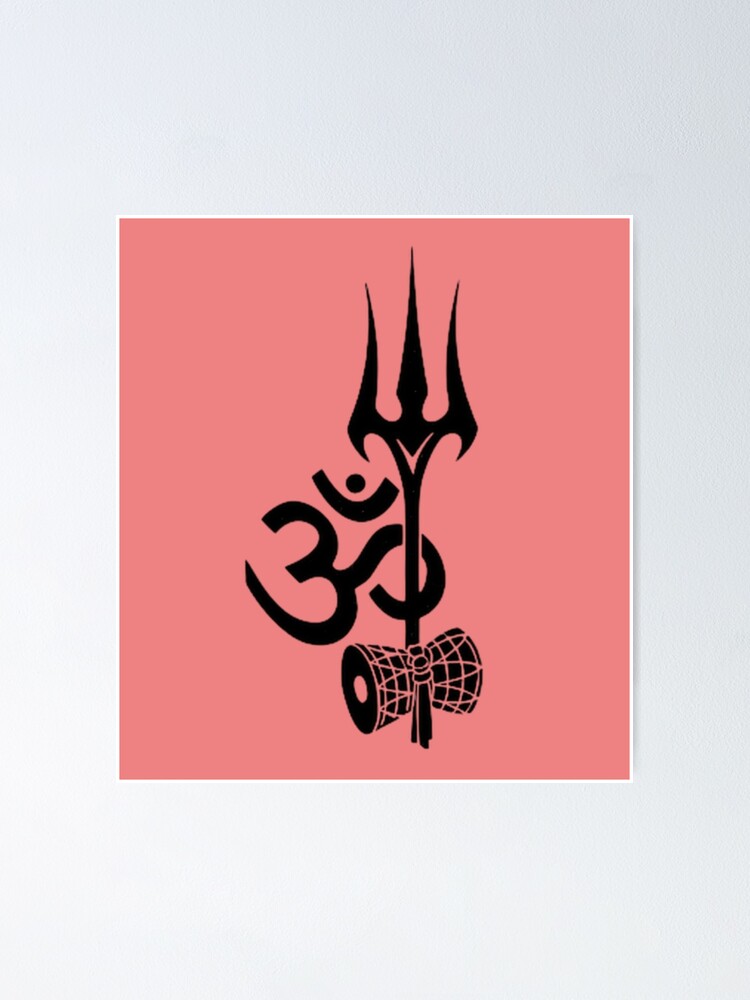 "Om trishul Lord shiva symbol" Poster for Sale by ShwetaAr1 | Redbubble