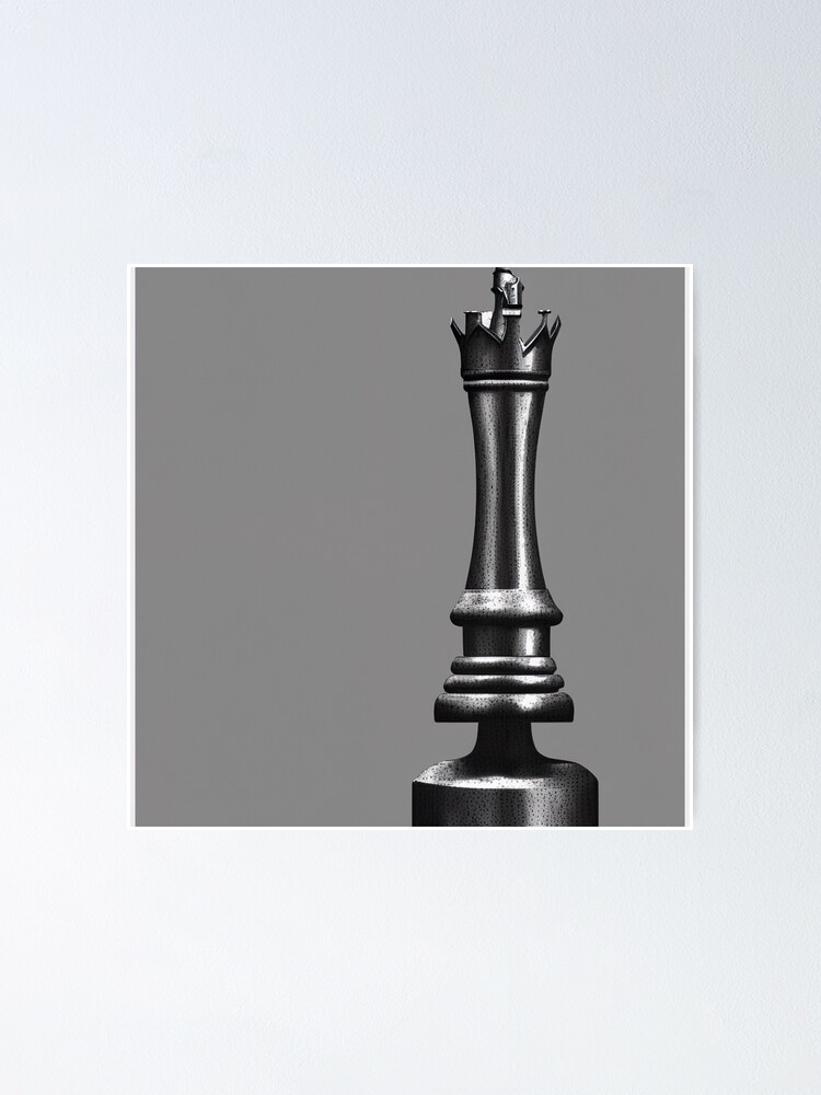 "The King of Chess a Digital rendering of a black metallic chess piece ...