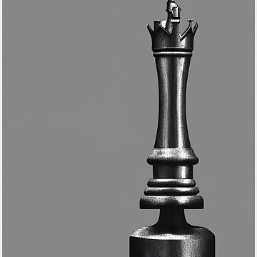 "The King of Chess a Digital rendering of a black metallic chess piece ...