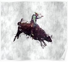 "Western-style Bull Rider Rodeo Cowboy" Posters by NaturePrints | Redbubble