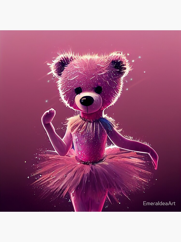 "Ballet dancer plush teddy bear in pink tutu" Poster for Sale by ...
