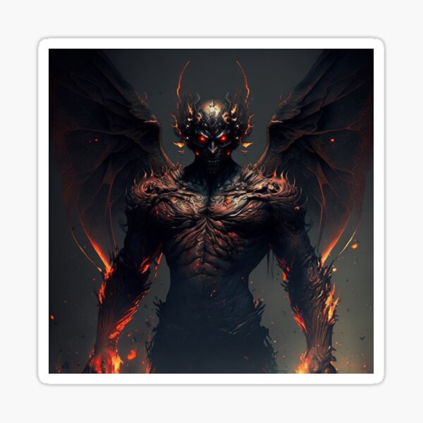 "The black devil" Sticker for Sale by artiologya | Redbubble