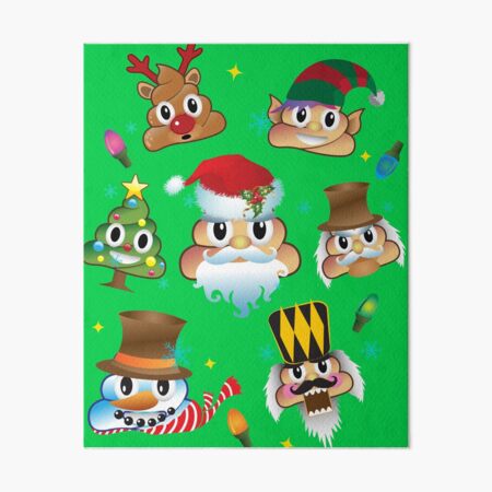 "Poop Emoji Christmas Holiday Reindeer Santa Elf Snowman Nutcracker ...