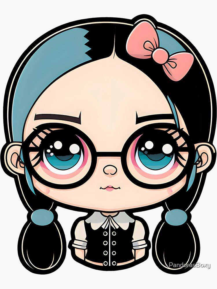 "Chibi Wednesday | Wednesday Addams | Jenna Ortega " Sticker for Sale ...