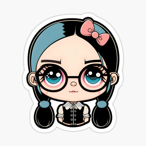 "Chibi Wednesday | Wednesday Addams | Jenna Ortega " Sticker for Sale ...