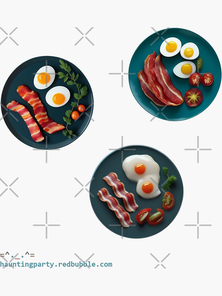 "Cute Food Miniature Breakfast Plates Pack - Crisp" Sticker for Sale by ...