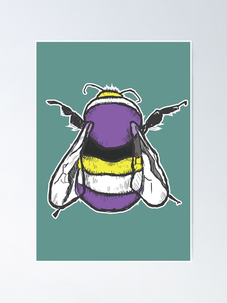 "Non-binary bee" Poster by artfulscientist | Redbubble