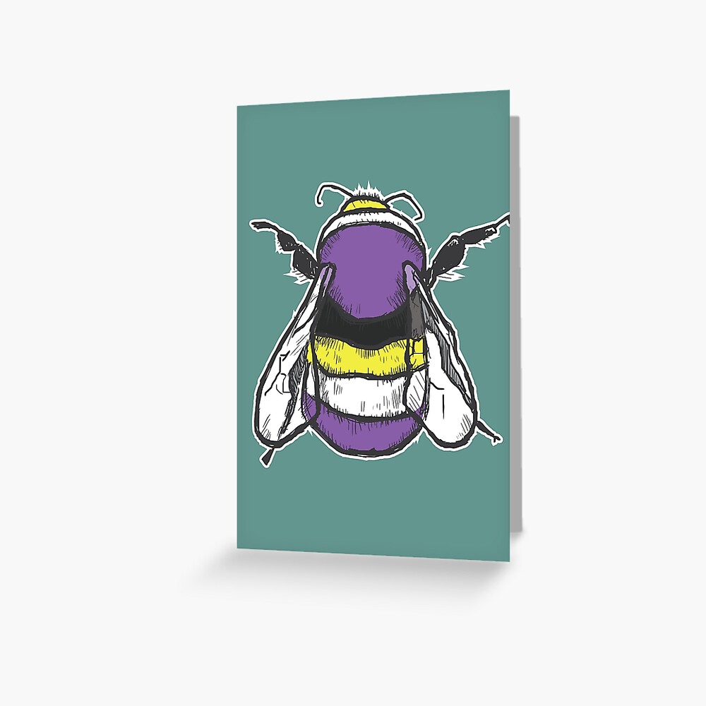"Non-binary bee" Greeting Card for Sale by artfulscientist | Redbubble