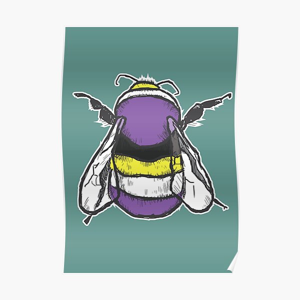 "Non-binary bee" Poster by artfulscientist | Redbubble