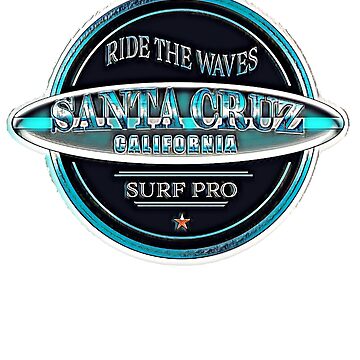 "Vintage Look Santa Cruz, California Surf Logo" Sticker for Sale by ...