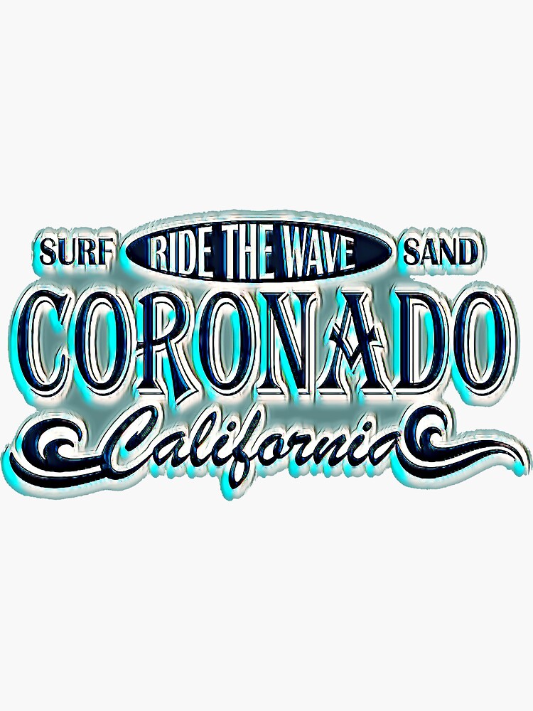 "Coronado Island Beach Design" Sticker for Sale by AboutBeaches | Redbubble