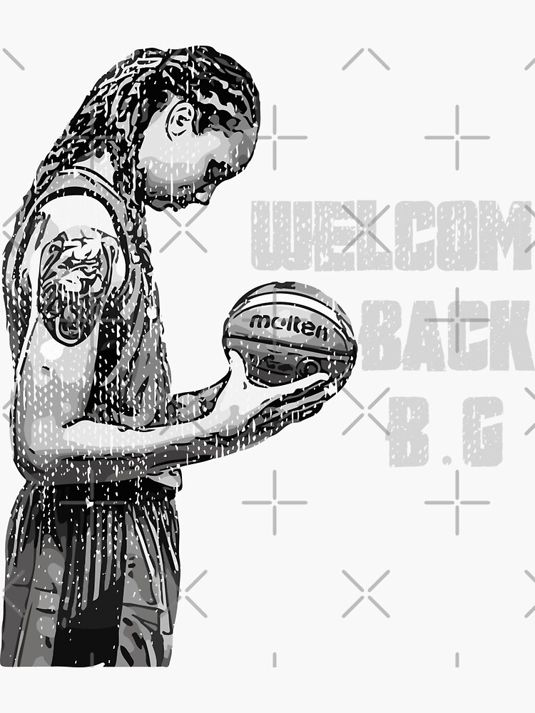 "Welcom Back B.G - Brittney Griner" Sticker for Sale by GEAR--X | Redbubble