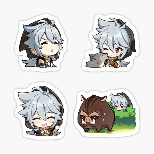 "Razor Genshin Impact Chibi Stickers Set" Sticker for Sale by dudu ...