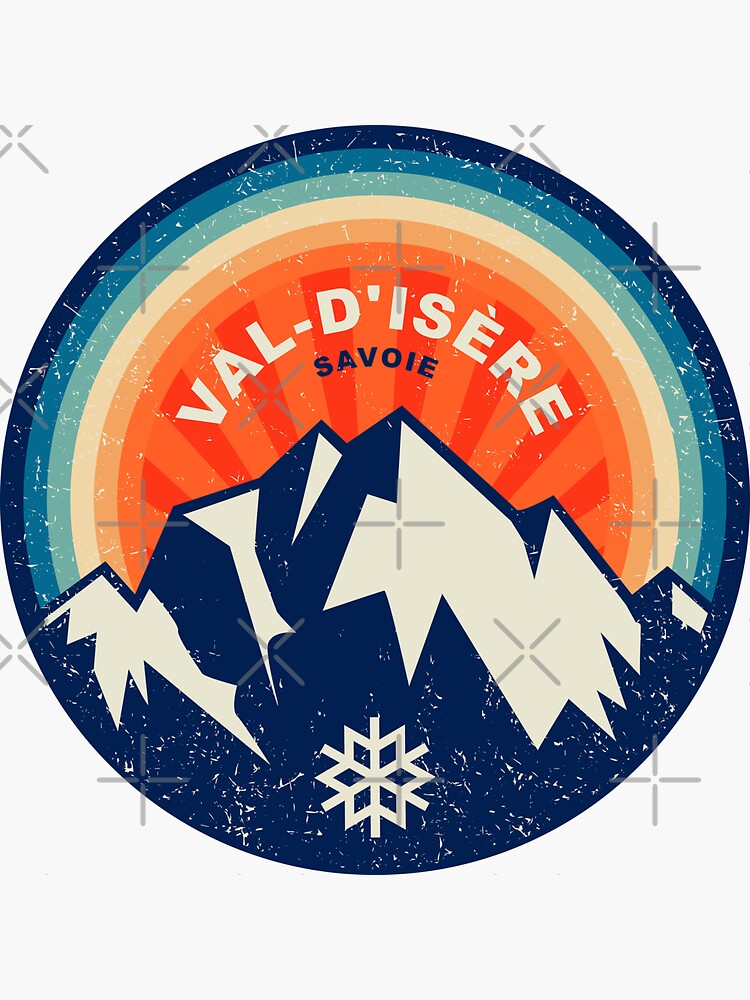 "Val-d'Isère, France" Sticker for Sale by studio838 | Redbubble