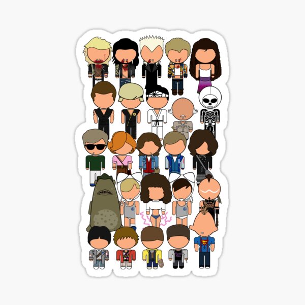 "Awesome 80s Movie Icons - "Vector-Eds"" Sticker for Sale by ...