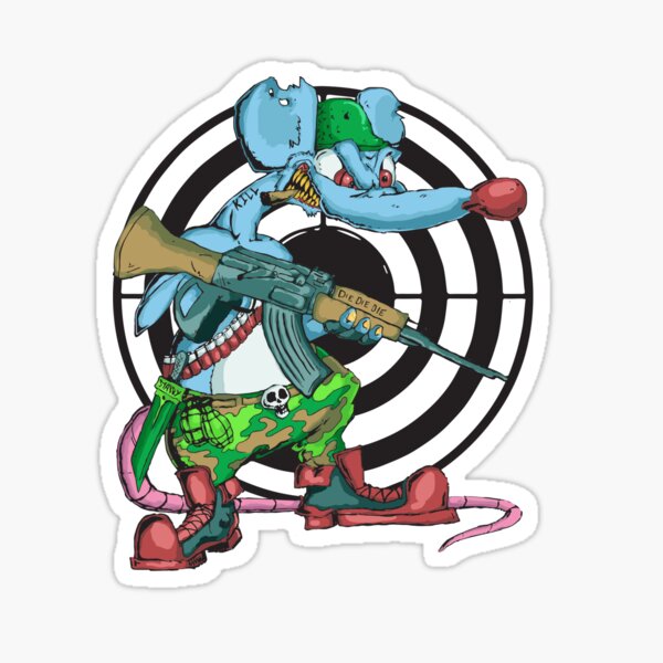 "Kampfratte" Sticker von Zakaveli | Redbubble