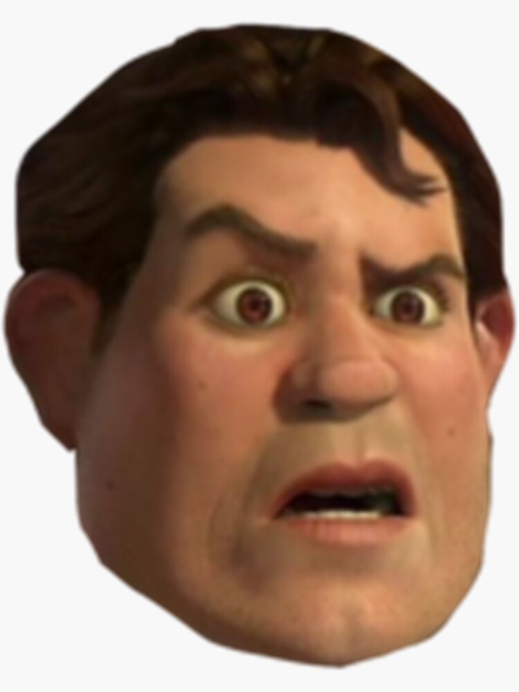 "Handsome Human Shrek " Sticker for Sale by RowanytoDuane | Redbubble