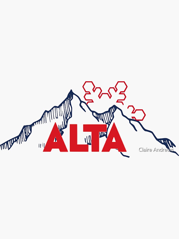 "Alta Ski Resort in Utah" Sticker for Sale by Claireandrewss | Redbubble