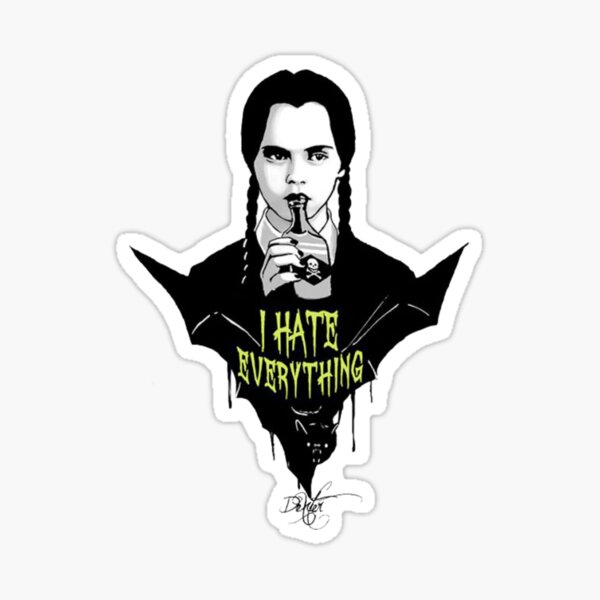 "wednesday addams(addams family) " Sticker for Sale by sonehasu232 ...