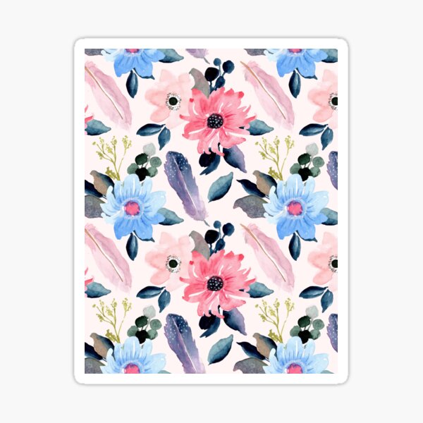"Charming Floral Patterned " Sticker for Sale by fabrice1987 | Redbubble