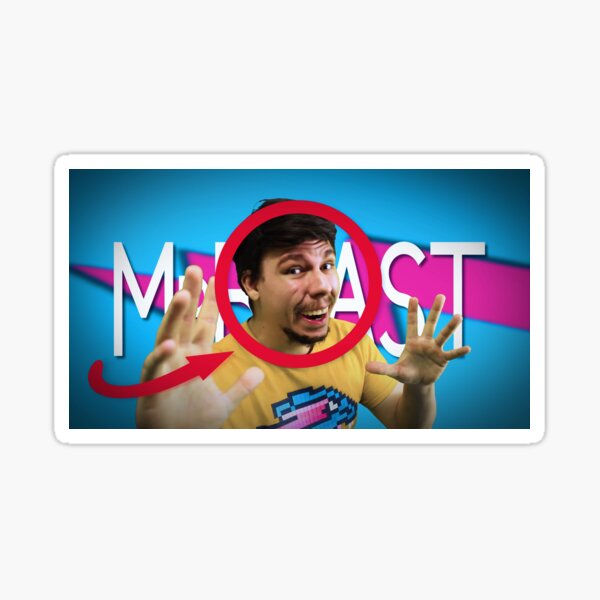 "Fake MrBeast Rap Battle Mr Beast Meme with circle" Sticker for Sale by ...