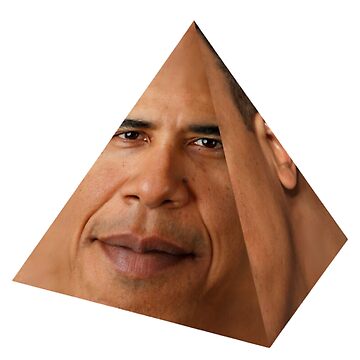 "obamium - obama triangle" Sticker by DreamMeArt | Redbubble