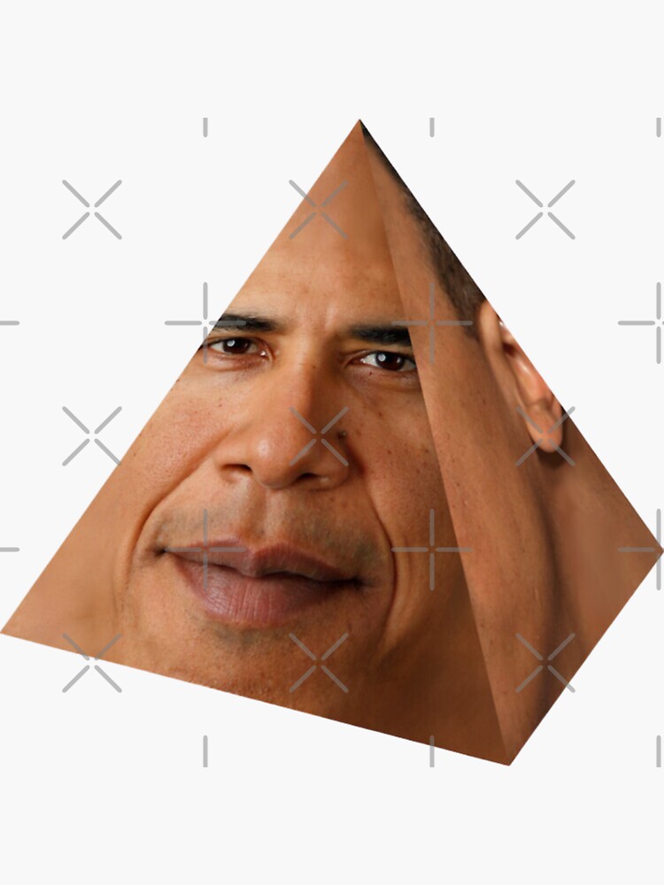 "obamium - obama triangle" Sticker by DreamMeArt | Redbubble
