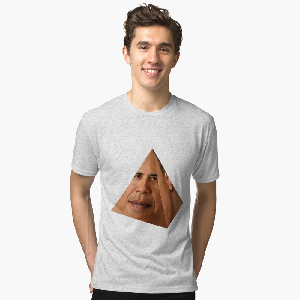 "obamium - obama triangle" Sticker by DreamMeArt | Redbubble