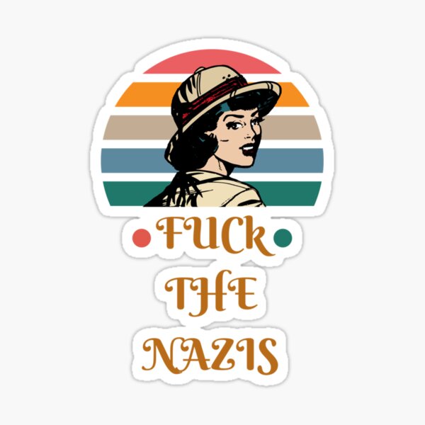"Punch Nazis Retro " Sticker for Sale by ScienTeeshirt | Redbubble