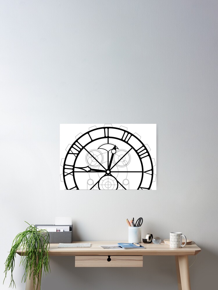 "Wicked Clock Set Design - Black" Poster for Sale by laingdesign ...