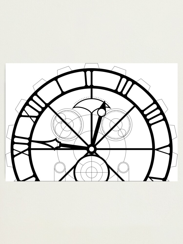 "Wicked Clock Set Design - Black" Photographic Print for Sale by ...