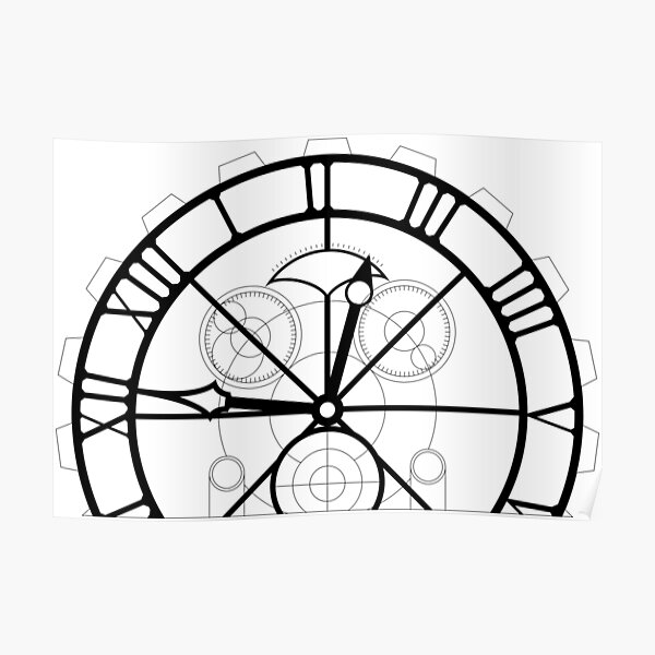 "Wicked Clock Set Design - Black" Poster for Sale by laingdesign ...