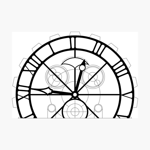 "Wicked Clock Set Design - Black" Photographic Print for Sale by ...