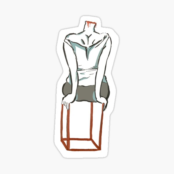 "Headless girl back" Sticker for Sale by Mewwilljun | Redbubble