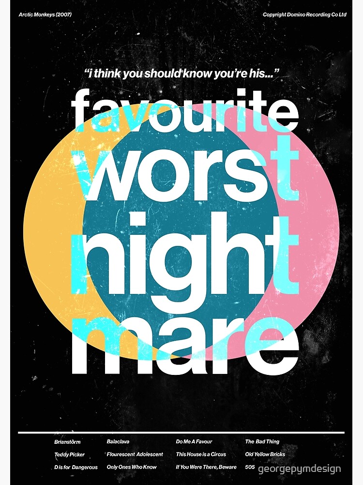 Arctic Monkeys - Favourite Worst Nightmare Premium Matte Vertical ...