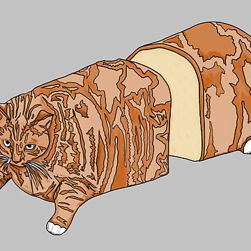 "Cat Loaf Illustration" Sticker for Sale by RiceDrawings | Redbubble