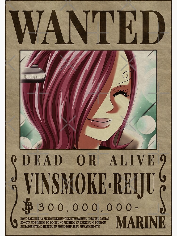 "Vinsmoke Reiju Bounty One Piece Poison Pink Germa 66 Wanted" Poster ...