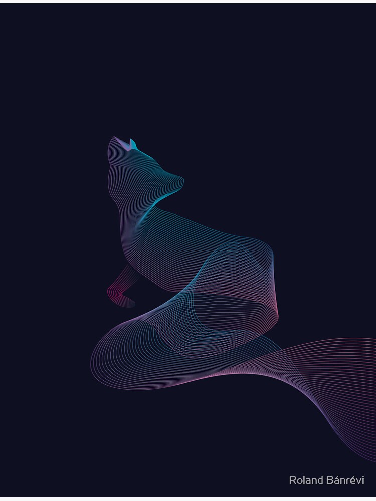 "Waves 3 /Fox/" Sticker by banrevi | Redbubble