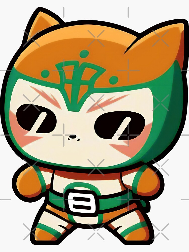 "Lucha Libre Cats | Mexican Wrestling | Kawaii Cats | Chibi Cats ...